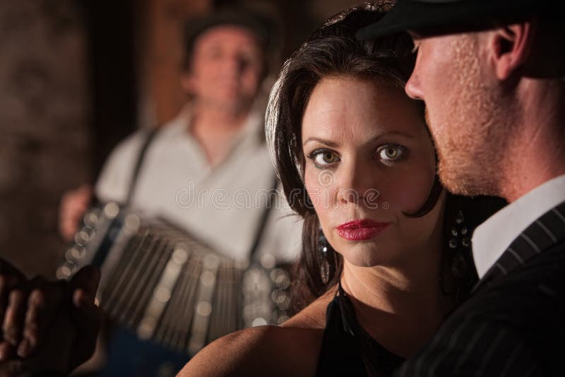 Pretty Tango Dancer with Partner Stock Photo - Image of 1920s, lovers ...