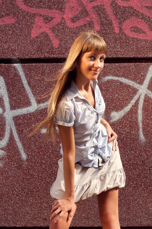 Beautiful tanned girl stock photo. Image of blond, beautiful - 28569584