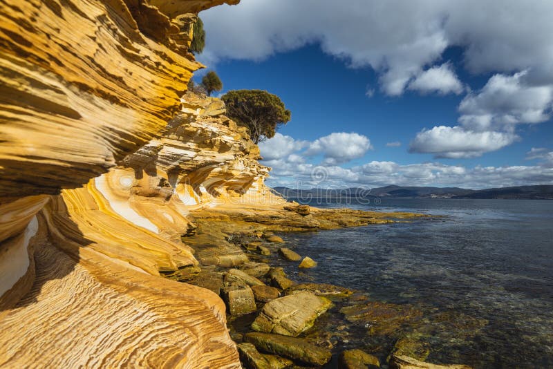 Beautiful Tasmania stock photo. Image of rocks, reflection - 163749992