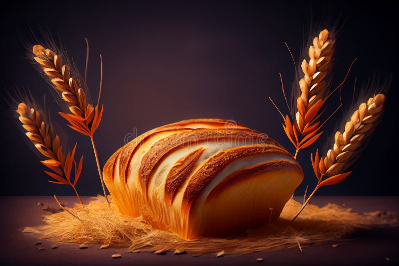 Beautiful Tasty Bread Ads. Illustration AI Generative Stock Image ...