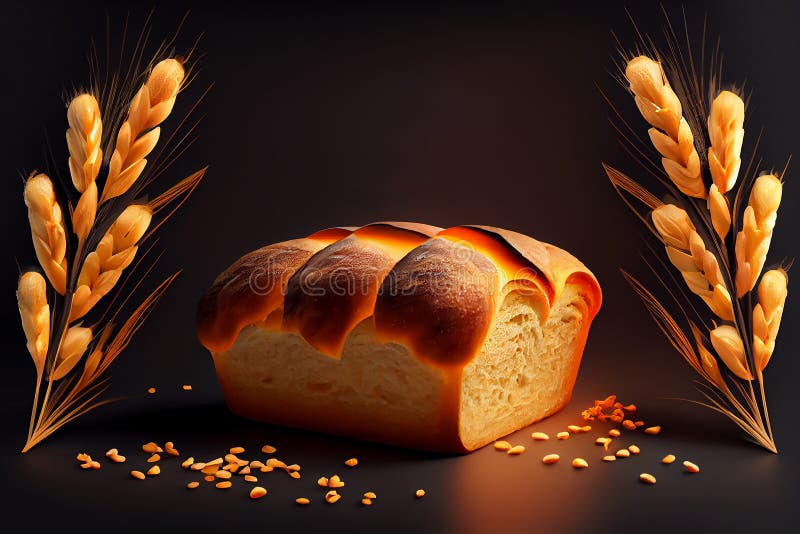 Beautiful Tasty Bread Ads. Illustration AI Generative Stock Image ...