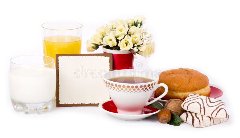 Beautiful Tea Set with Cupcakes Stock Photo - Image of cake, drink ...