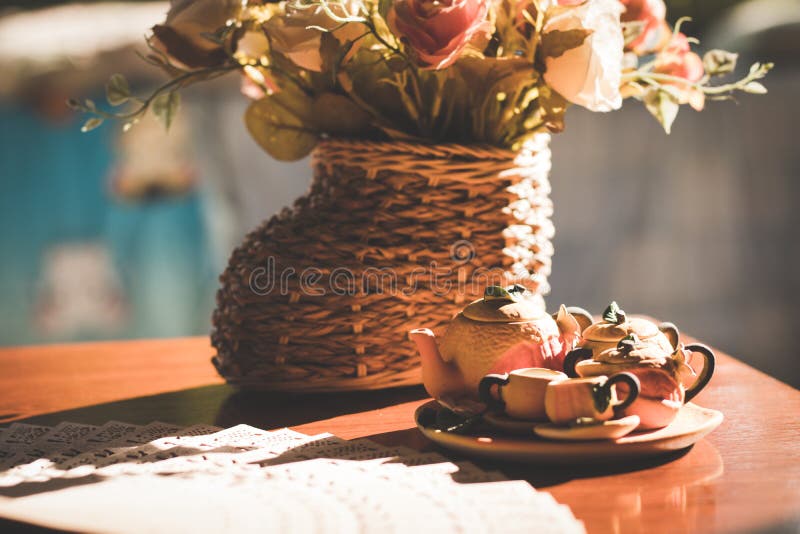 Beautiful tea set. stock image. Image of blue, beautiful - 83070001