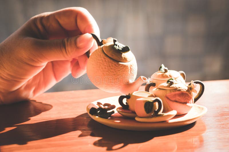 Beautiful tea set. stock photo. Image of teathings, dish - 83069894