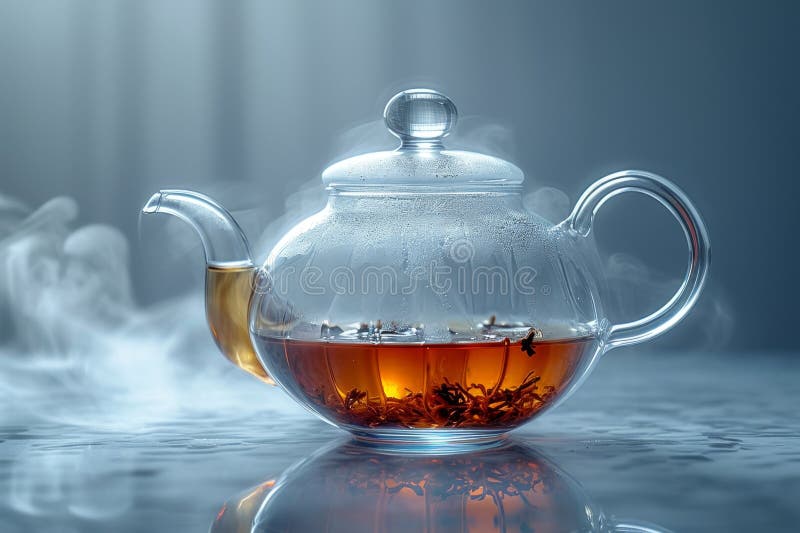 A Beautiful Teapot Stands on the Table in the Interior. Making Tea ...