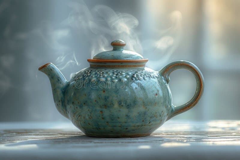 A Beautiful Teapot Stands on the Table in the Interior. Making Tea ...