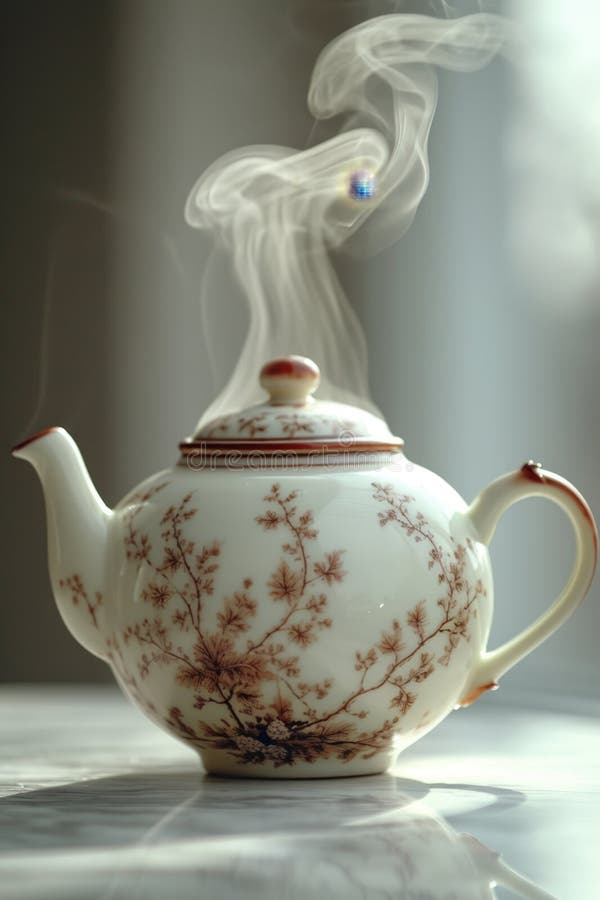 A Beautiful Teapot Stands on the Table in the Interior. Making Tea ...