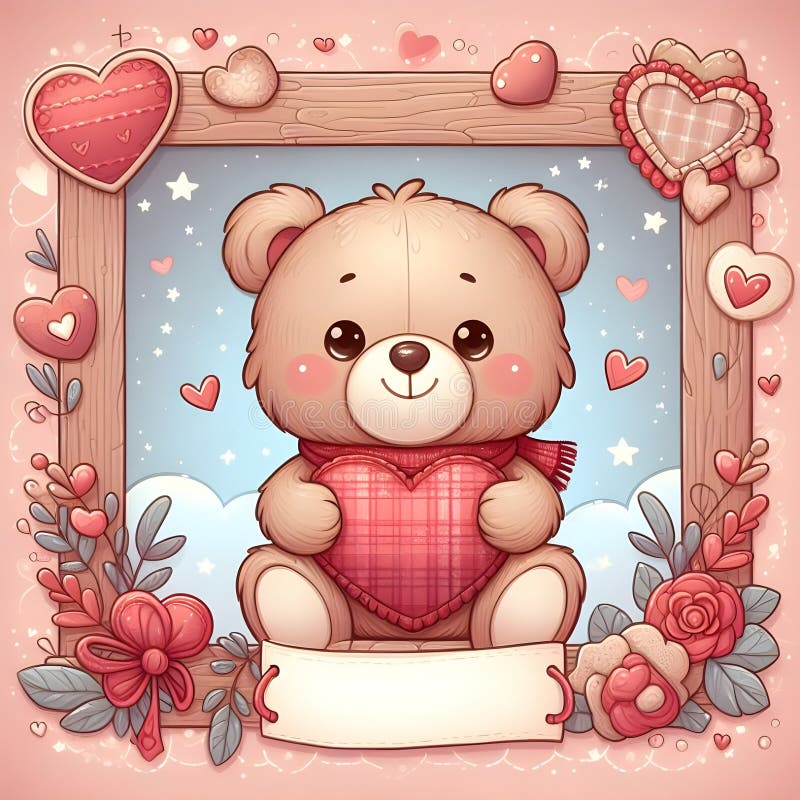 Beautiful teddy bear stock illustration. Illustration of adorable ...