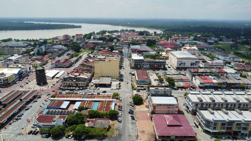 Beautiful Teluk Intan City from Drone View at Perak Stock Photo - Image ...