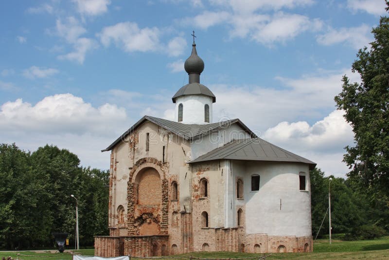 Beautiful Temple in City Great Novgorod Stock Photo - Image of cross ...