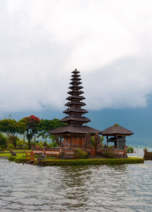 Beautiful temple on lake stock image. Image of asia, island - 24335849