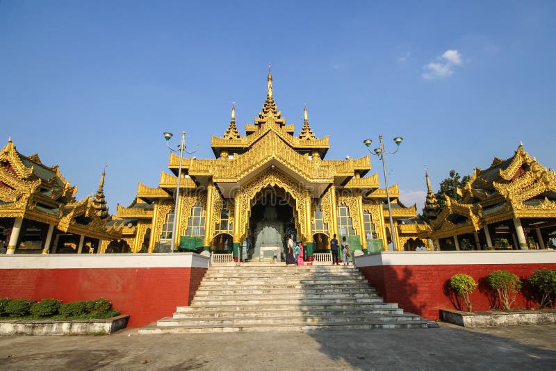 Beautiful Temple in Yangon, Myanmar. Editorial Photography - Image of ...