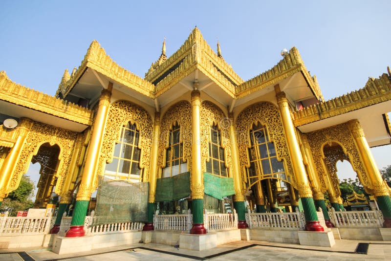 Beautiful Temple at Yangon, Myanmar Stock Photo - Image of mountain ...