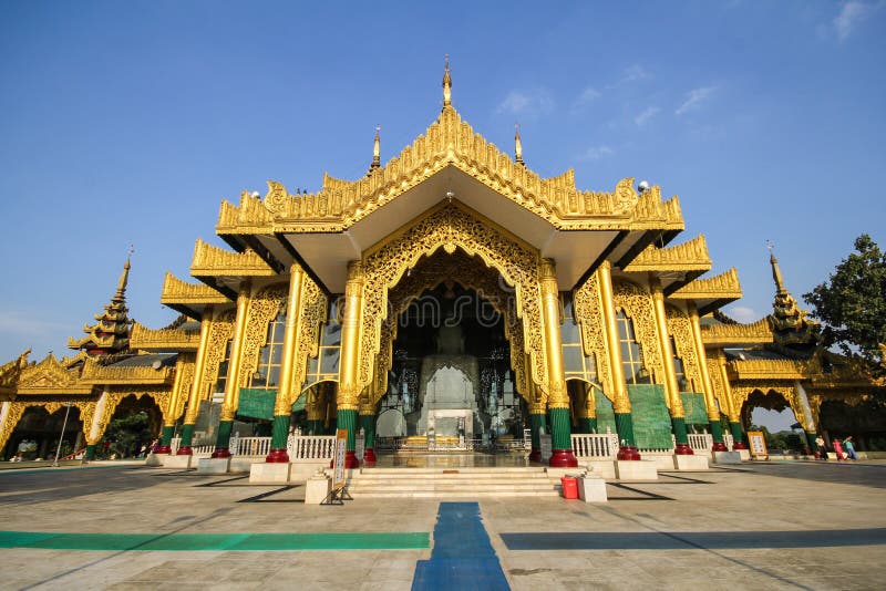 Beautiful Temple at Yangon, Myanmar Editorial Photo - Image of holy ...