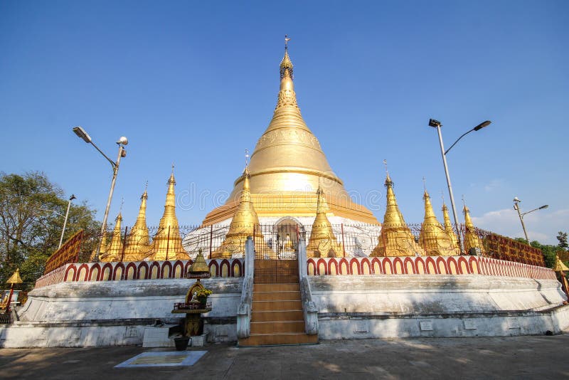 Beautiful Temple at Yangon, Myanmar. Stock Image - Image of ...