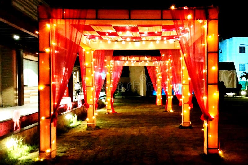 A beautiful tent house stock image. Image of evening - 261088805