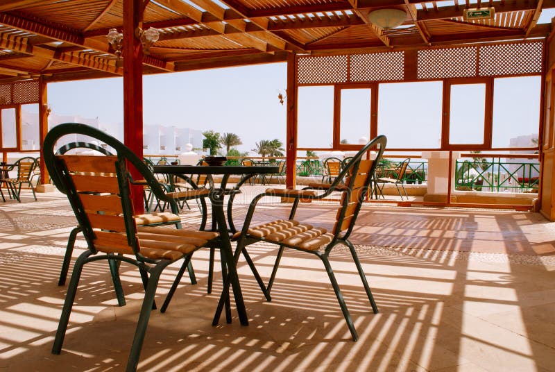 The Beautiful Terrace of the Hotel, Egypt Stock Photo - Image of ...