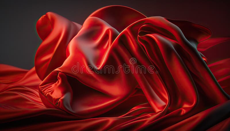 Beautiful Texture of Atlas Red Fabric Stock Illustration - Illustration ...
