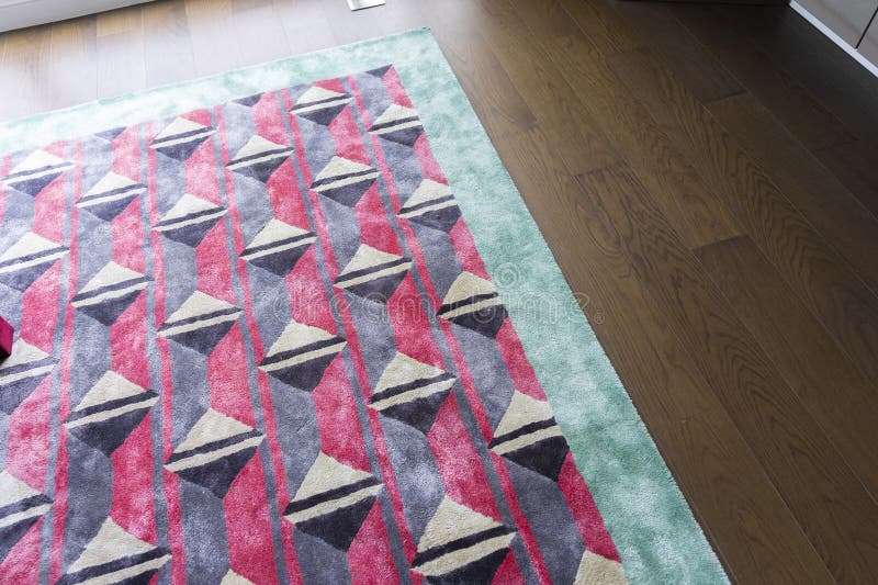 BEAUTIFUL TEXTURE of GRAPHIC PATTERN CARPETS in HOME ROOM. Stock Image ...