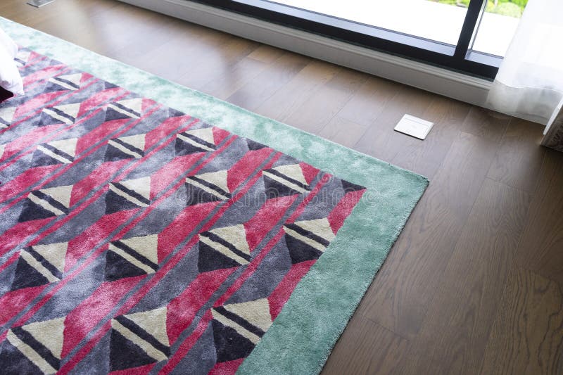 BEAUTIFUL TEXTURE of GRAPHIC PATTERN CARPETS in HOME ROOM. Stock Image ...