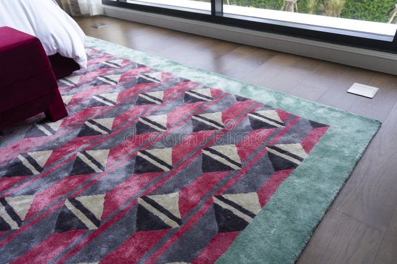 BEAUTIFUL TEXTURE of GRAPHIC PATTERN CARPETS in HOME ROOM. Stock Photo ...
