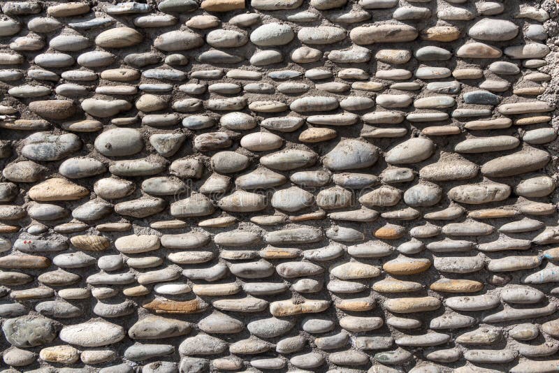 Beautiful Texture of Path of Gray and Color Smooth Stones is in the ...