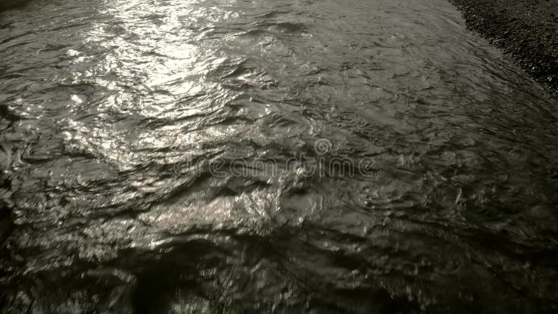 Beautiful Texture of River Water with Waves, Top View. Stock Footage ...