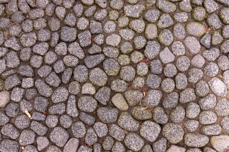 Beautiful Round Stones on the Pavement Stock Image - Image of cobble ...