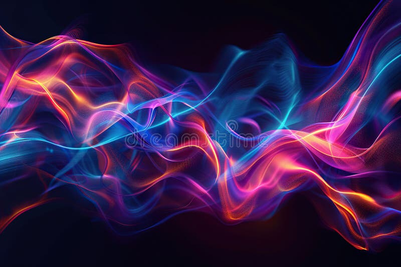 Beautiful Texture Surface Neon Wave, Design Natural Abstract Background ...