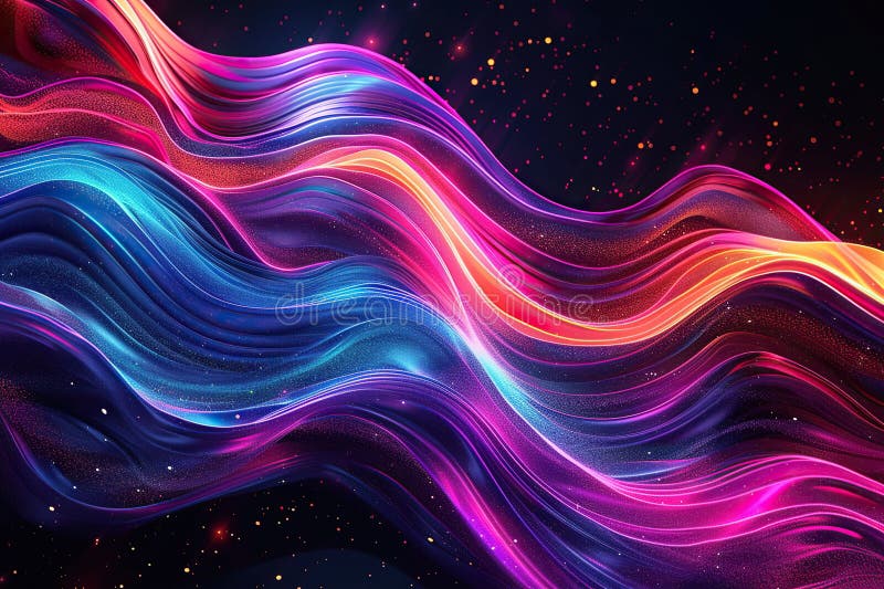 Beautiful Texture Surface Neon Wave, Design Natural Abstract Background ...