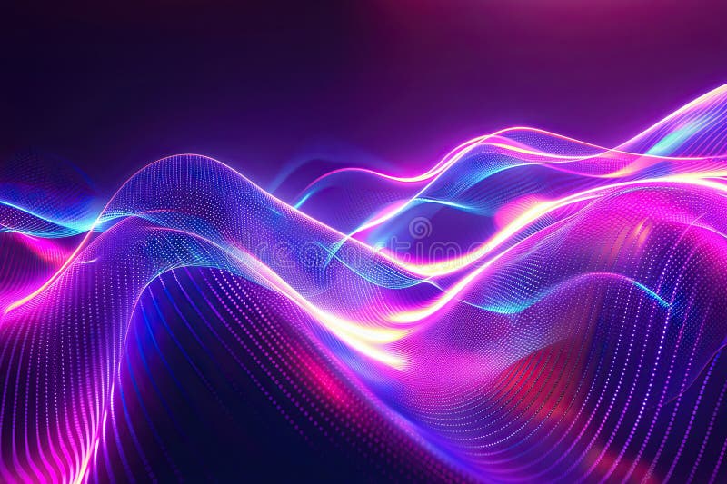 Beautiful Texture Surface Neon Wave, Design Natural Abstract Background ...
