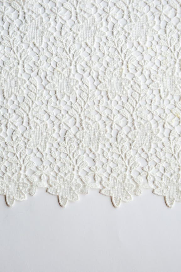 Texture of White Openwork Fabric on a White Background. Stock Photo ...