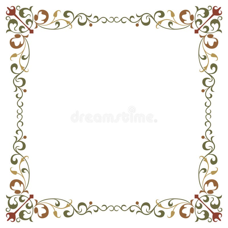 Beautiful Textured Border Frame Stock Vector - Illustration of foliage ...