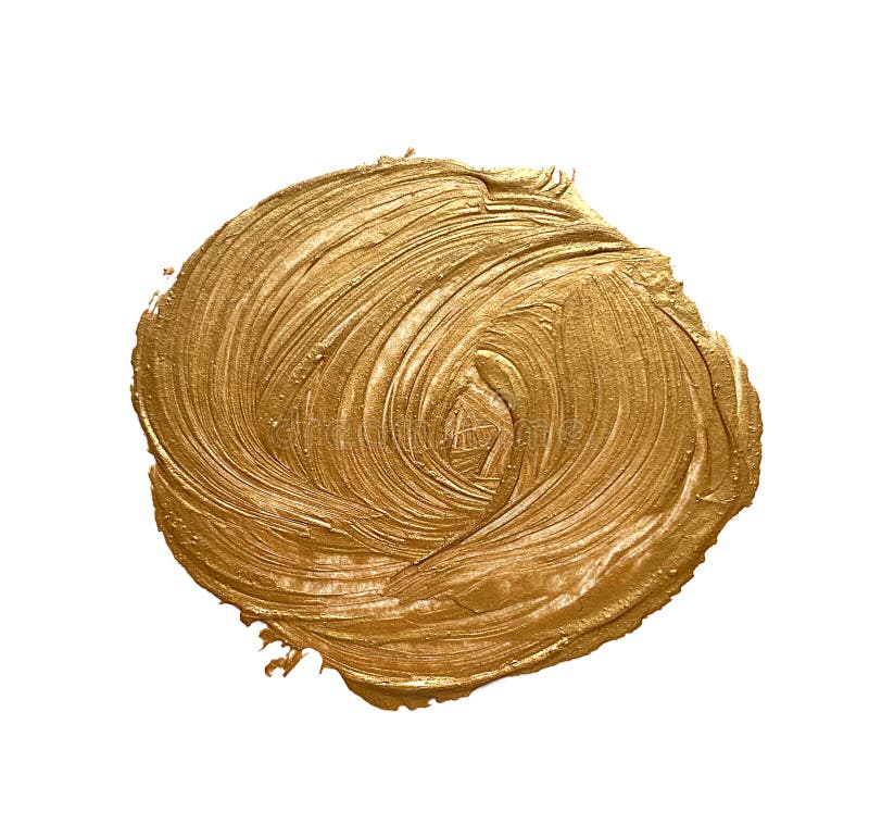 Gold Paint Circle Smear Stain Texture Set Stock Photos - Free & Royalty ...