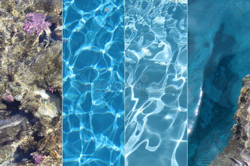 Beautiful Textures of Nature. Collage, Water Highlights Stock Image ...