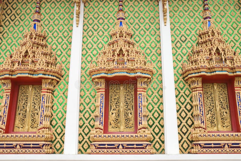 Beautiful of Thai Style Church Window Stock Photo - Image of sculpture ...