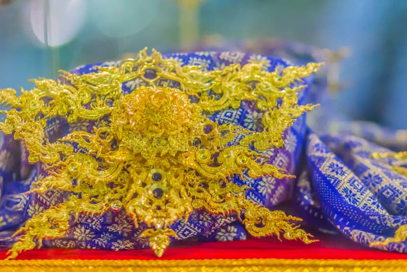 Beautiful Thai Style Golden Necklace with Multi Colored Gem Stones ...