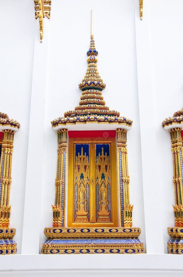 Beautiful Thai Temple Window Stock Photo - Image of window, decoration ...