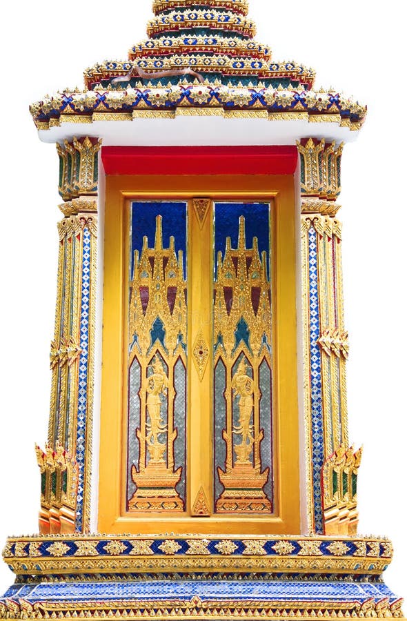 Beautiful Thai Temple Window Stock Image - Image of decoration ...