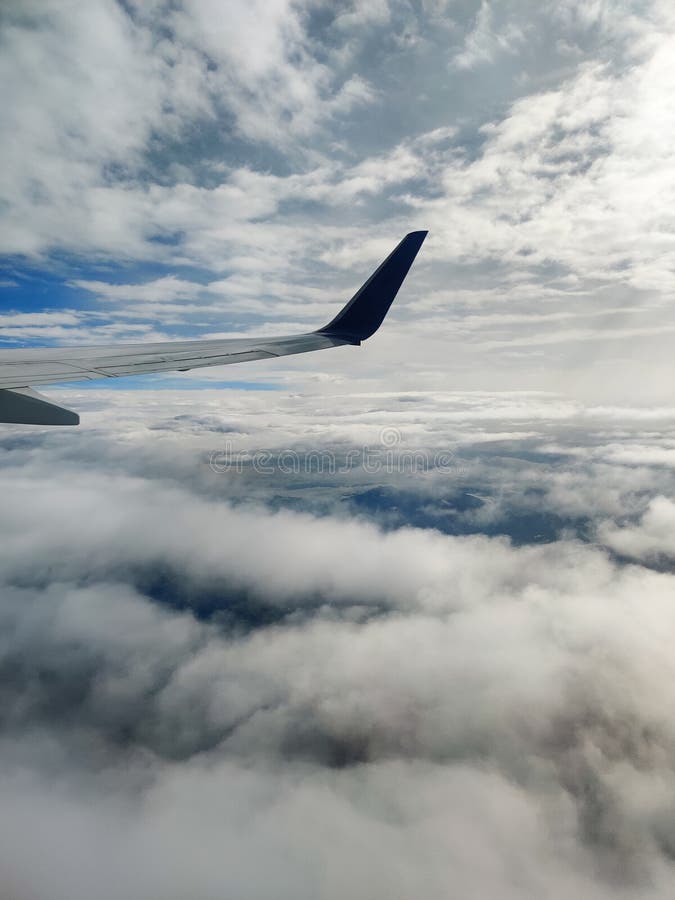 Beautiful Thick Clouds in the Sky from the Height of the Flight of the ...