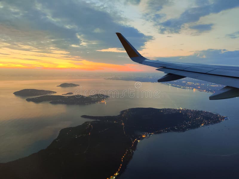 Beautiful Thick Clouds in the Sky from the Height of the Flight of the ...