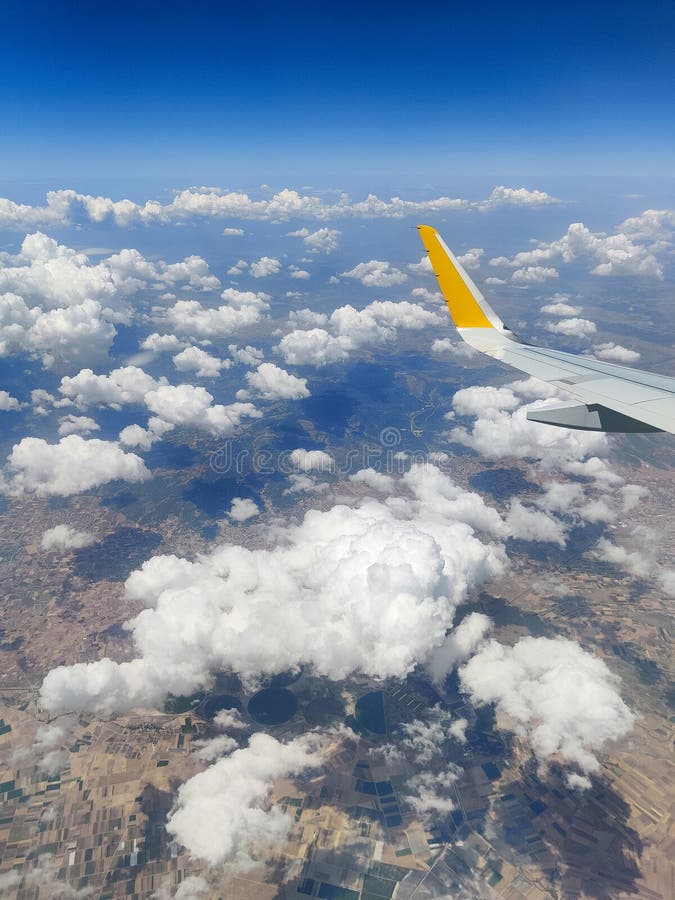 Beautiful Thick Clouds in the Sky from the Height of the Flight of the ...