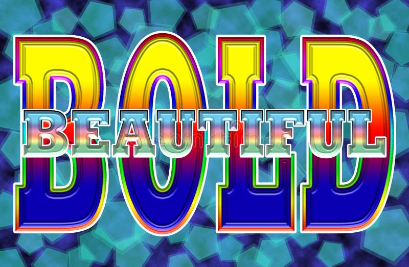 Beautiful Things are Enhanced with Bold Effect Stock Illustration ...