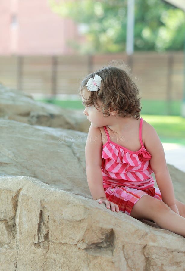 Beautiful Thinking Child Girl Stock Image - Image of natural, childhood ...