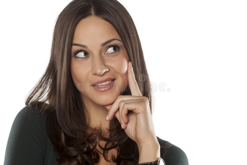 Beautiful and thinking stock photo. Image of positive - 67432570