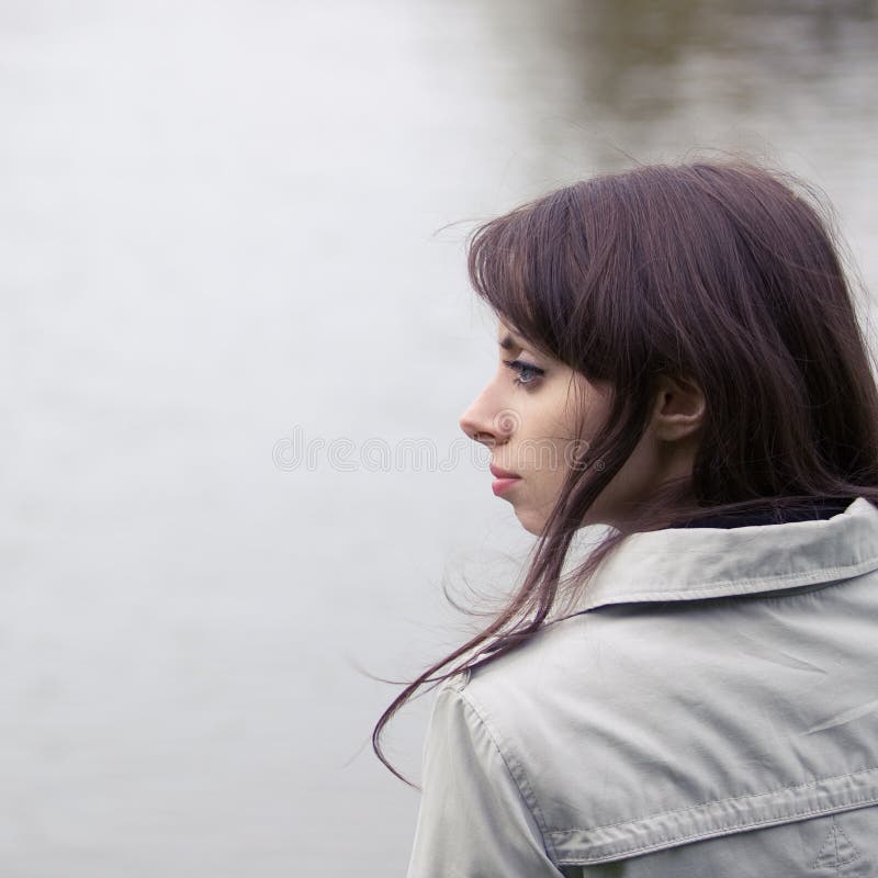Beautiful thoughtful girl stock image. Image of thoughts - 12254507