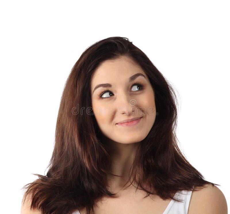 Beautiful thoughtful woman stock photo. Image of happiness - 23249464