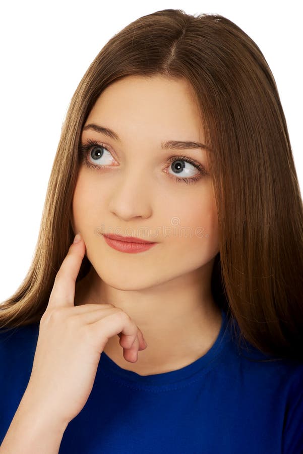 Beautiful Thoughtful Woman Looking Up. Stock Image - Image of look ... Beautiful Thoughtful Woman Looking Up. Stock Image - Image of look ...