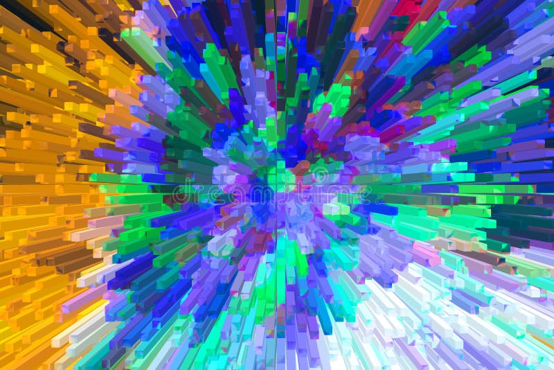 The Beautiful Three-dimensional Image Stock Image - Image of isometric ...