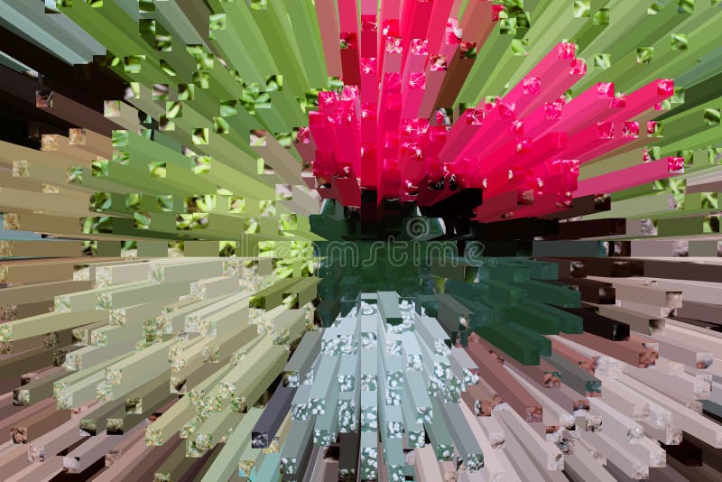 The Beautiful Three-dimensional Image Stock Image - Image of blue ...